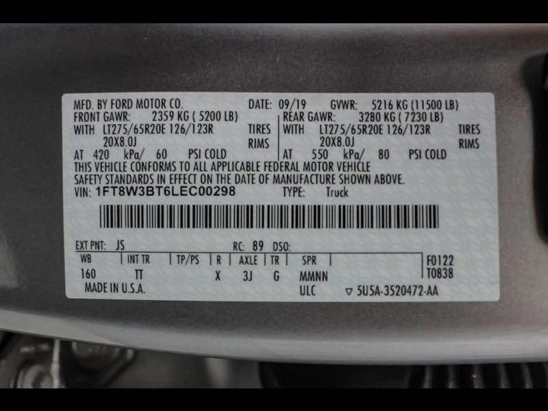2022 F350 SRW Platinum Payload Sticker | Ford Powerstroke Diesel Forum